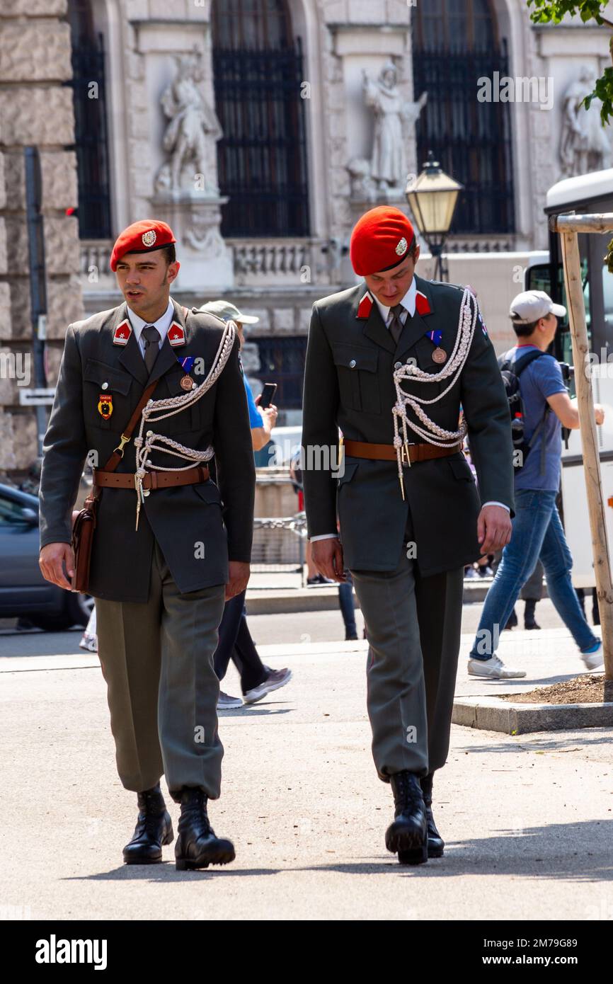 Security personnel on duty in Vienna for visit to city by Vladimir ...