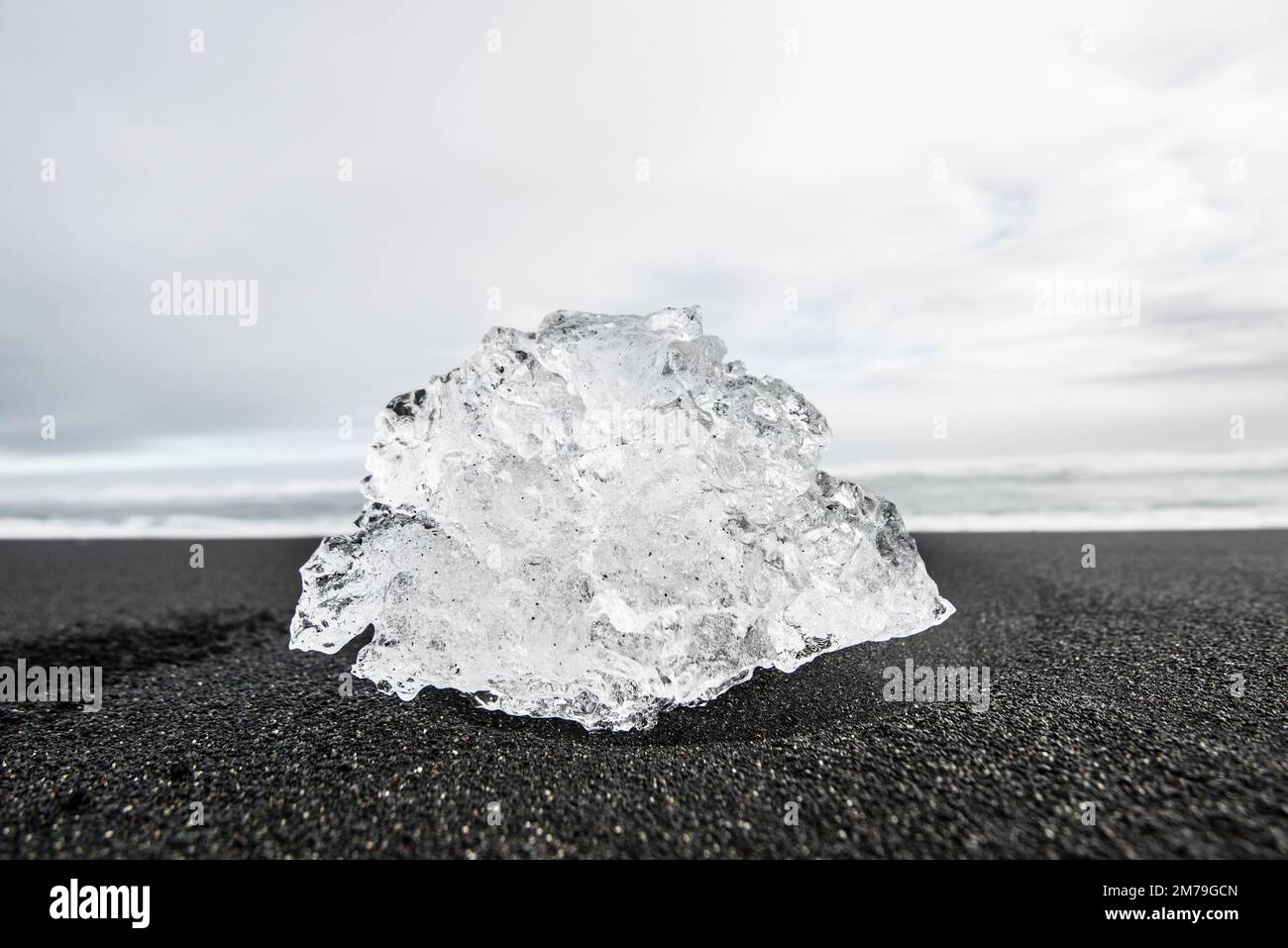 Ice at Jokulsarlon Black sand beach in iceland Stock Photo - Alamy