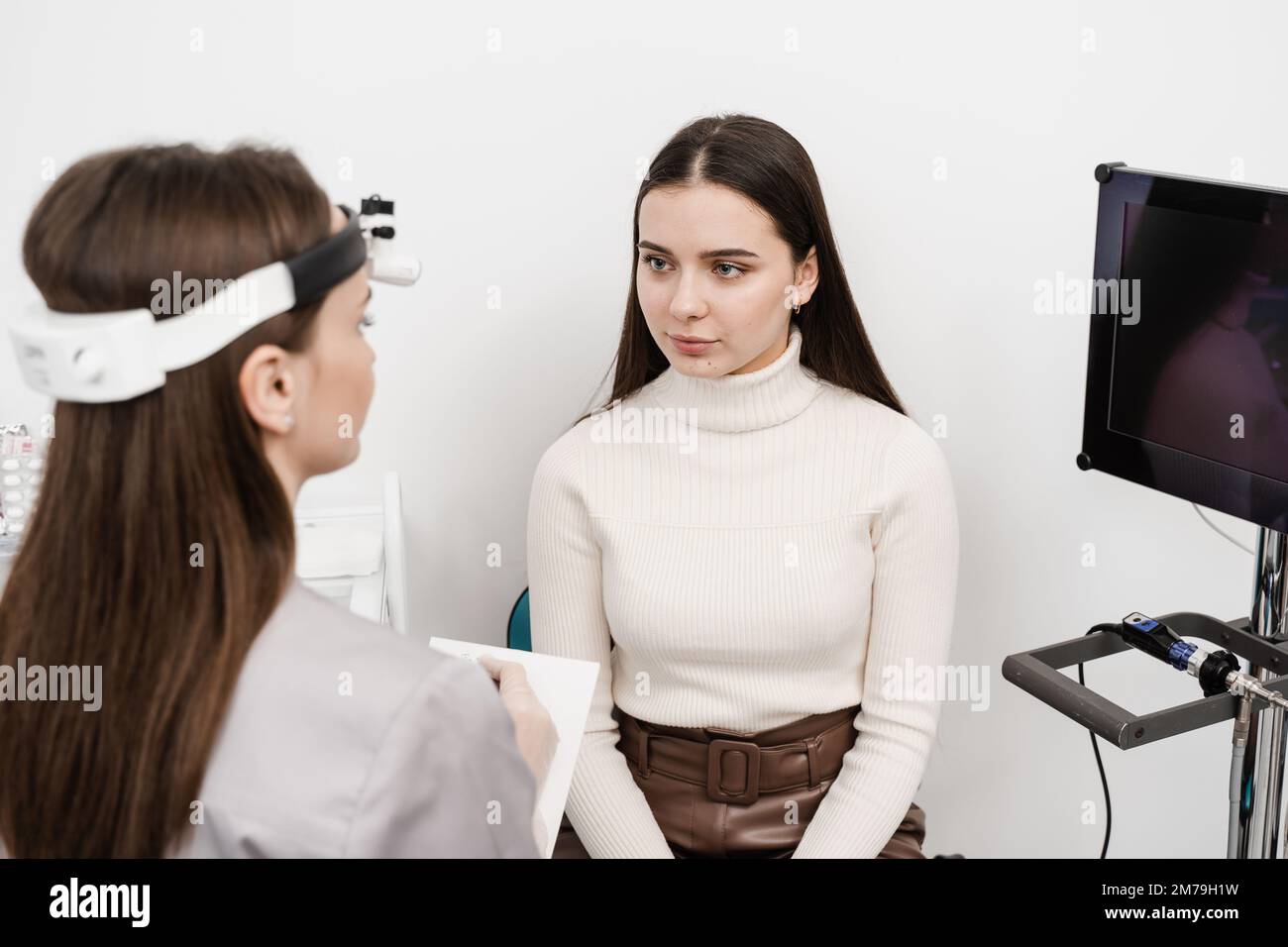 Larynx endoscopy examination hi-res stock photography and images - Alamy