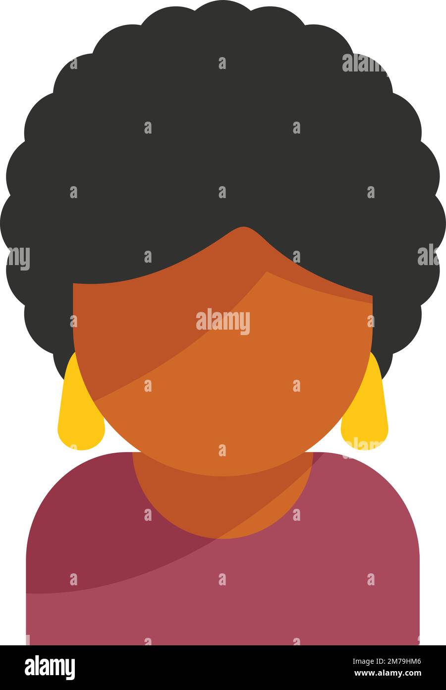 African woman icon flat vector. Generation age. Adult life isolated ...