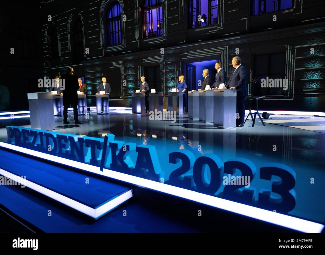 Prague, Czech Republic. 08th Jan, 2023. Czech presidential candidates L ...