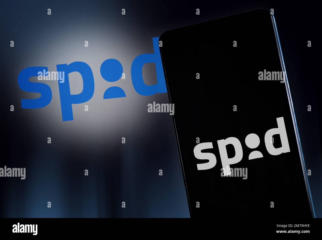 Spid "Sistema Pubblico di Identità Digitale" logo on smartphone and ...