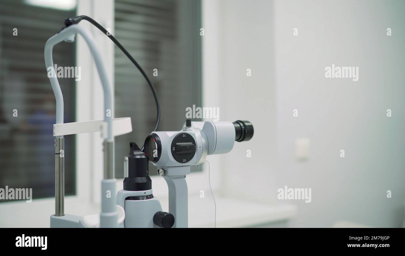 Spacious case. Tall complicated device for intense ophthalmology ...