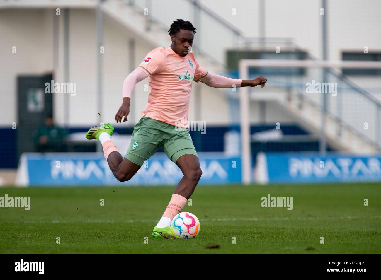 SALIFOU DIKENI of Werder Bremen kicks the ball, SV Werder Bremen vs FC ...