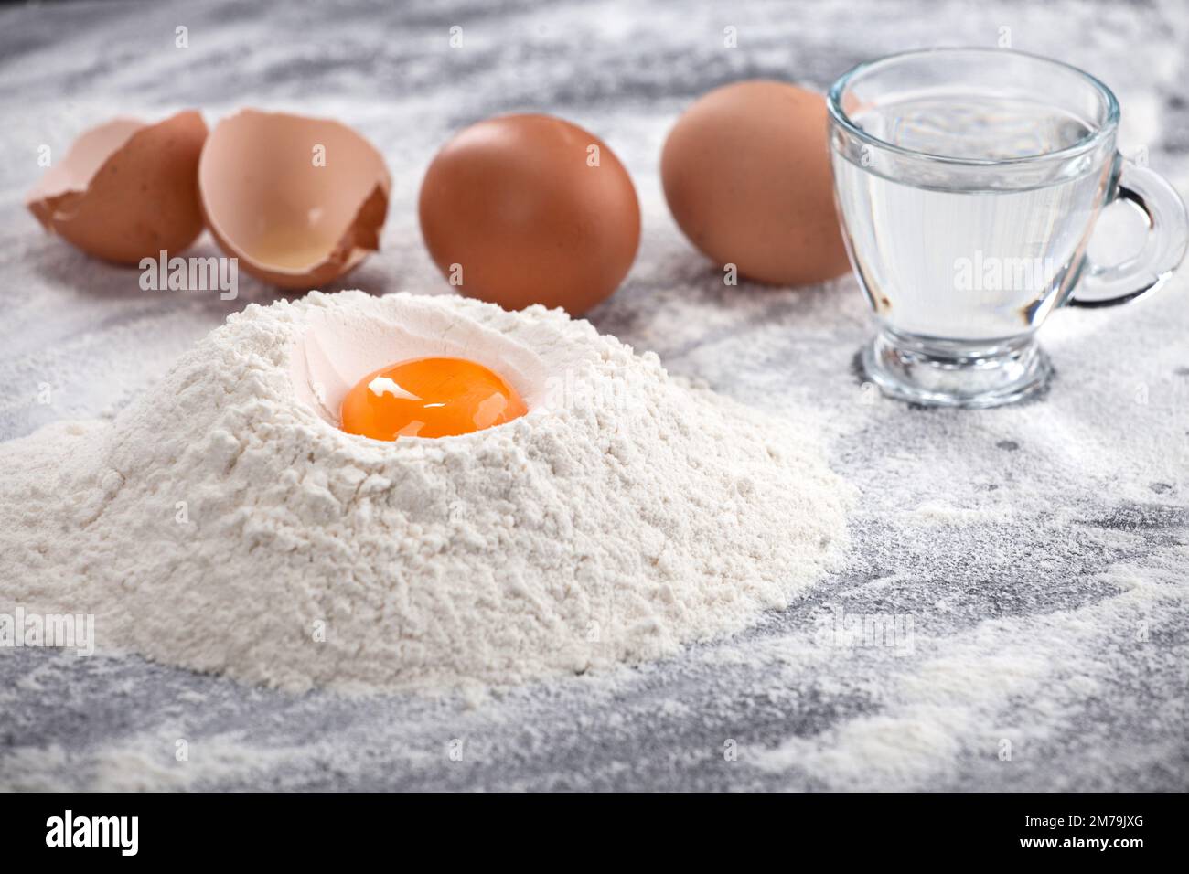 Traditional Polish dumplings. Homemade dumplings production Stock Photo ...