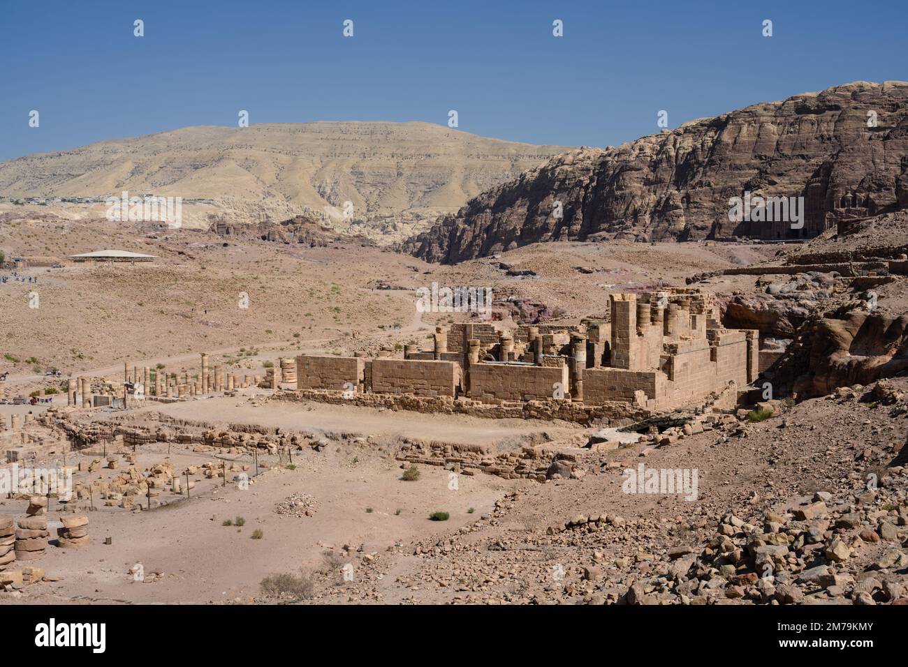 Great Temple in Petra is a nabataean grand monumental complex south of ...