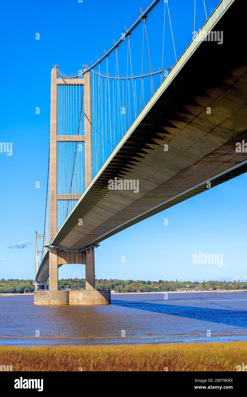 Under view looking north across the river Humber showing the ...