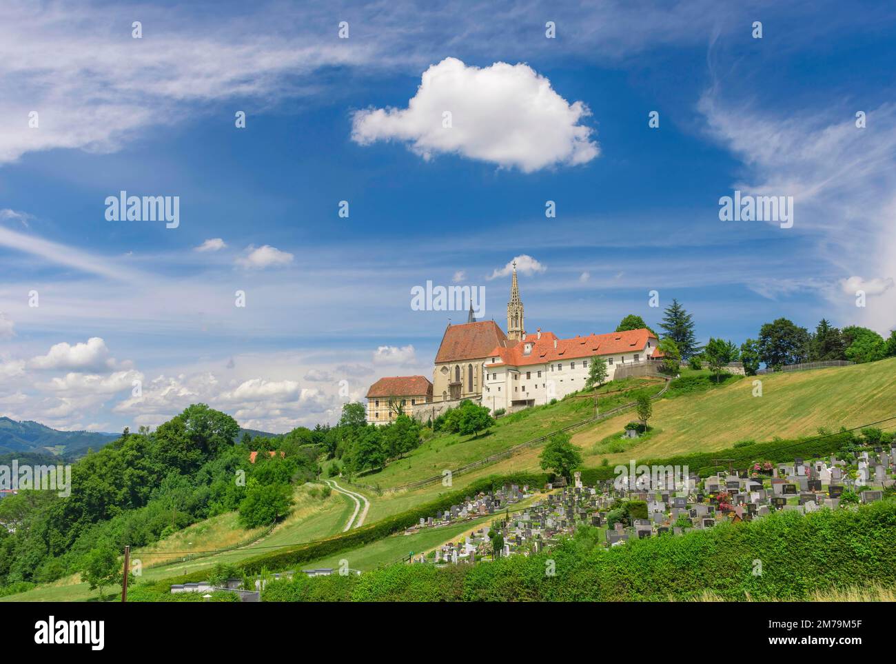 The pilgrimage Church Maria Strassengel, a 14th century Gothic church ...