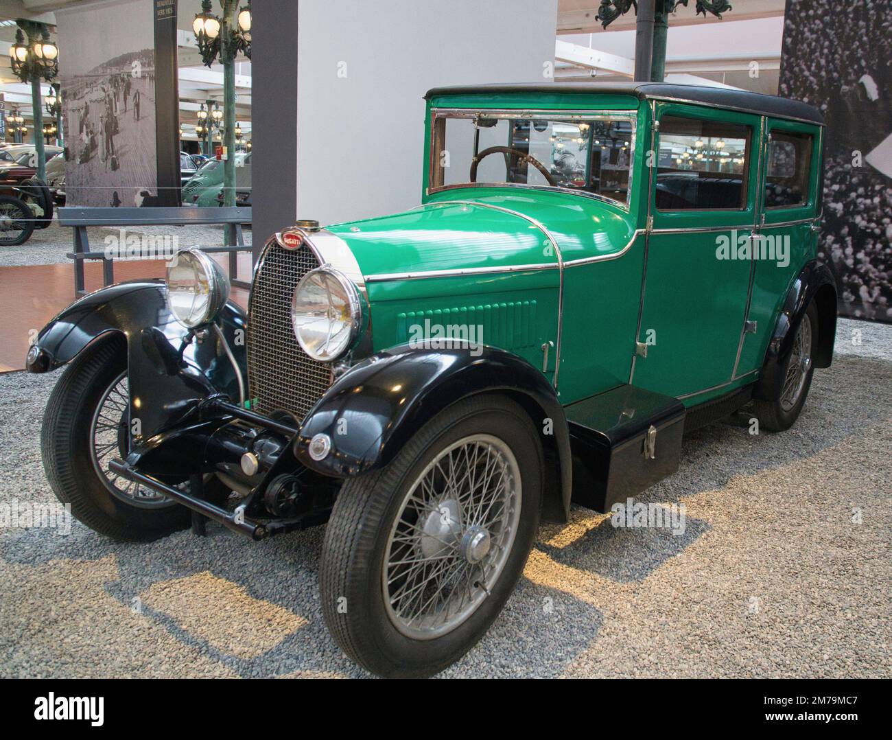 A 1928 Bugatti Berline Type 40 at the Musée National de l'Automobile ...