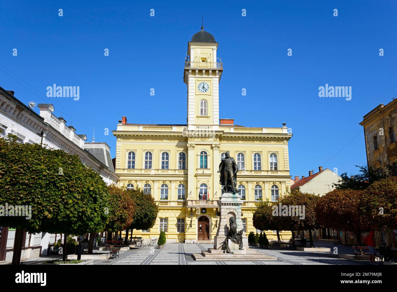 Town Hall and Statue of Georg Klapka, Komarno, Komarom, Komorn ...