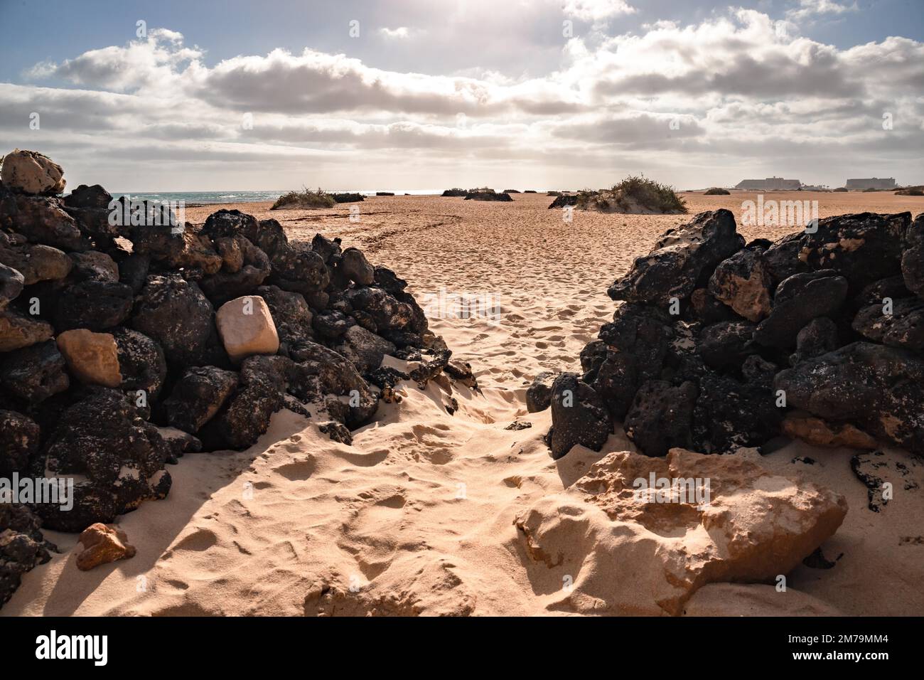 Sunrise, Coast, El Jable shifting sand dune area, Las Dunas de ...