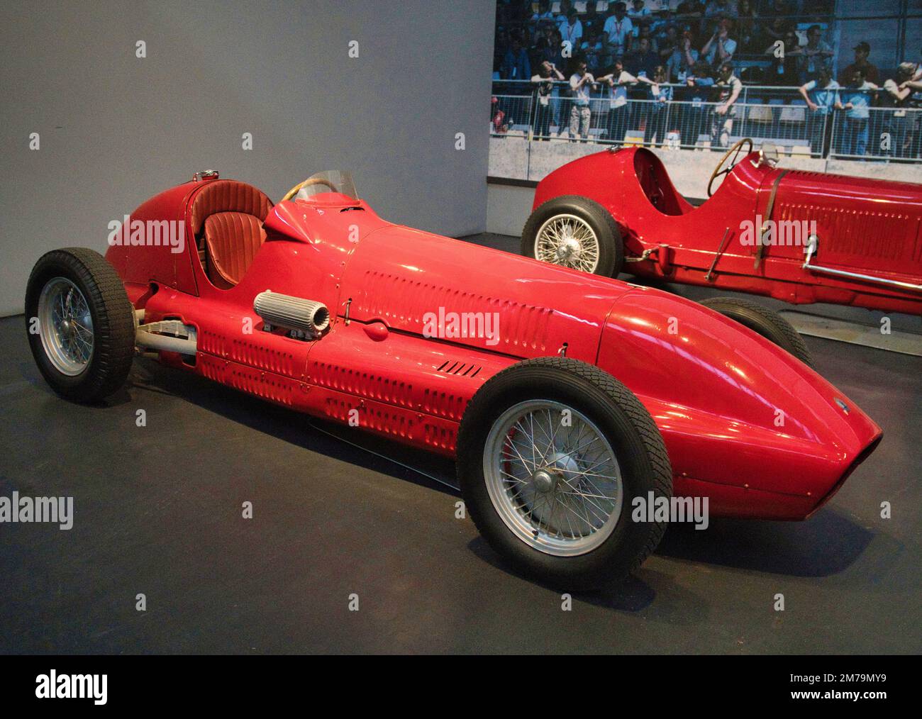 A 1933 Maserati 8CM Grand Prix racing car at the Musée National de l ...