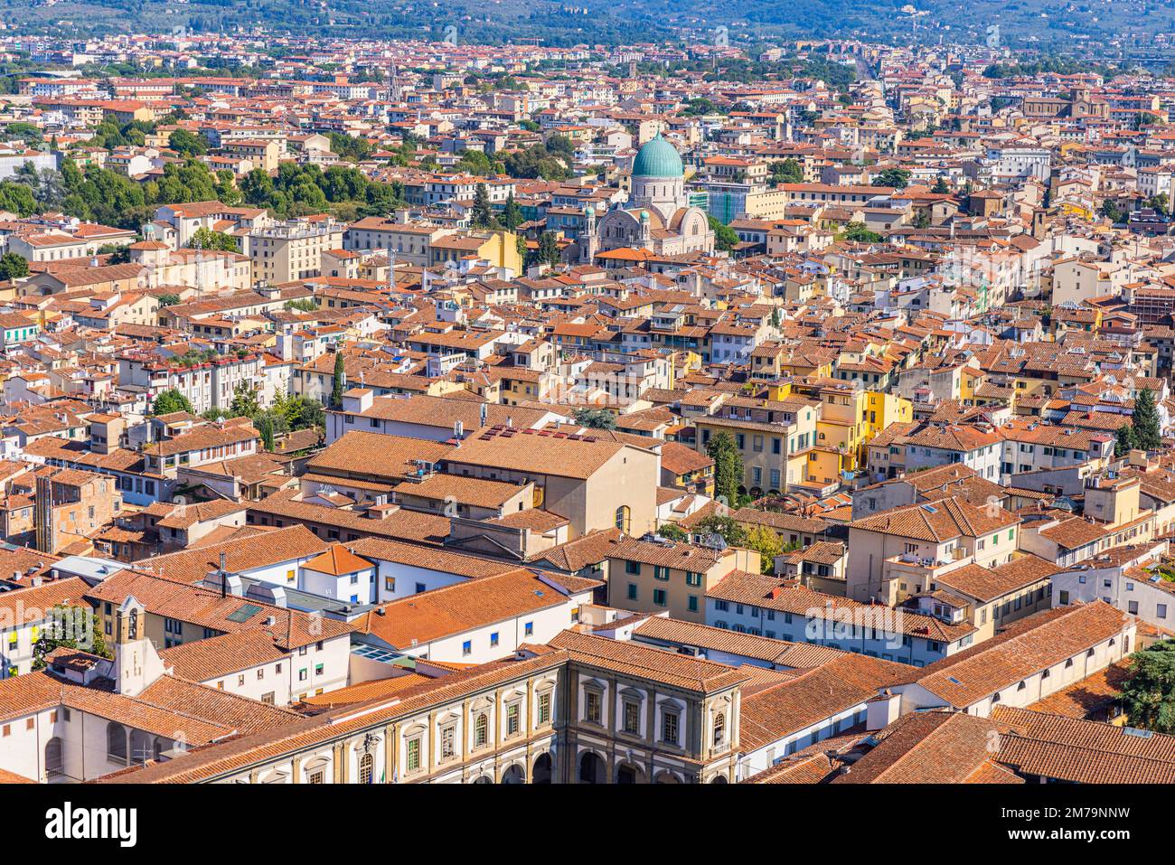 Above the rooftops of Florence, view from the visitor platform on the ...