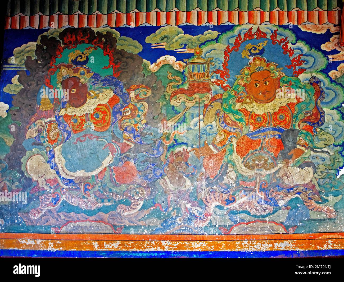 Ladakh monastery wall mural painting hi-res stock photography and ...