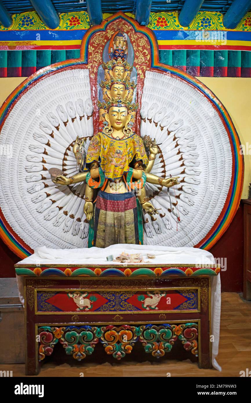 Bodhisattva of Compassion, Sankar Monastery or Gompa, Leh, Ladakh ...