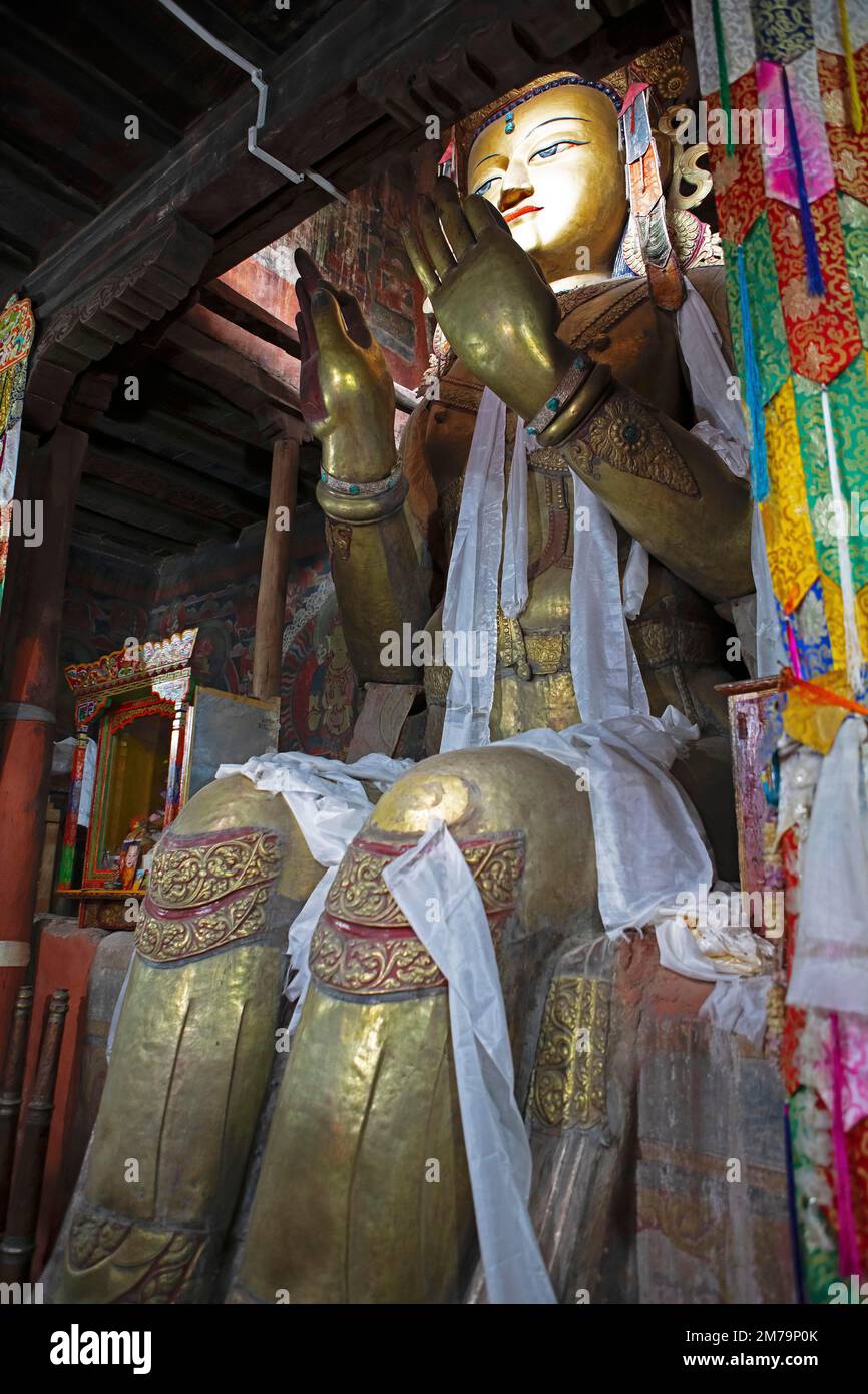 Sitting Buddha, Basgo Monastery or Basgo Gompa, Leh District, Ladakh ...