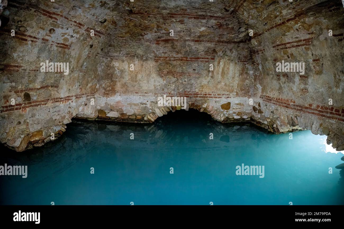 The ancient Roman thermal baths of Casares in Malaga, Spain Stock Photo ...