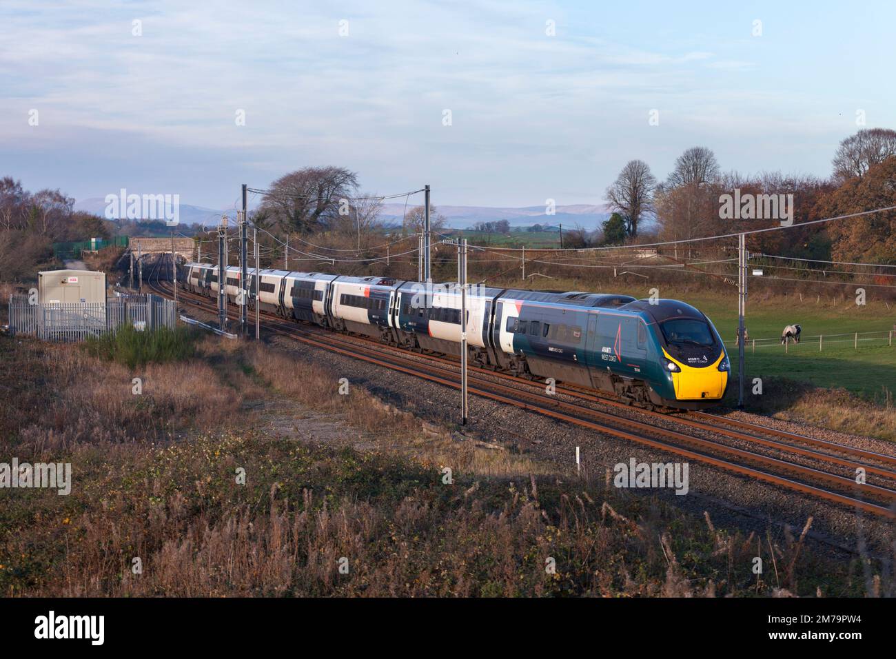 Avanti west coast class 390 Pendolino train on the west coast mainline ...
