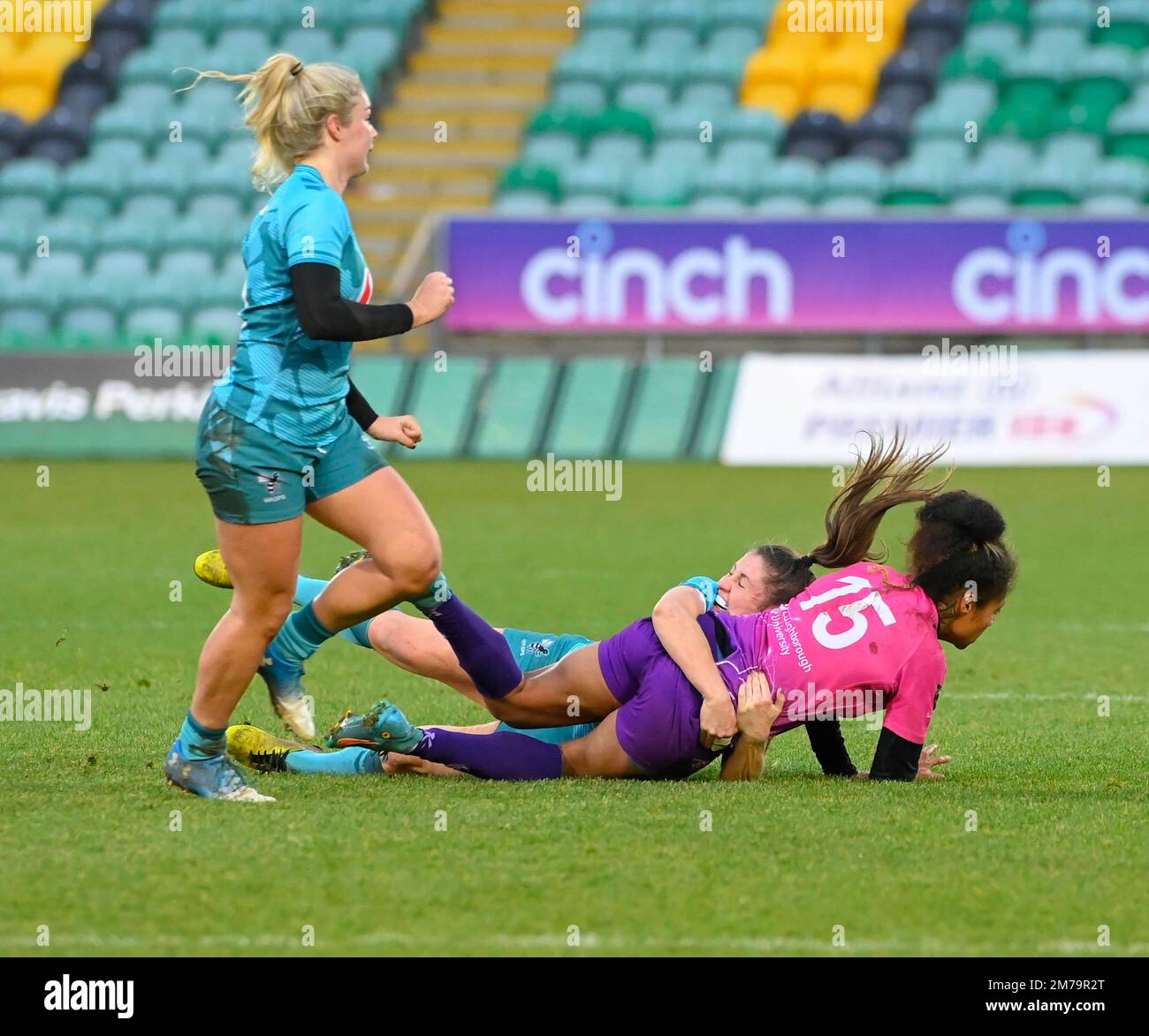 NORTHAMPTON, ENGLAND : Bulou Mataitoga Loughborough Lightning brought ...