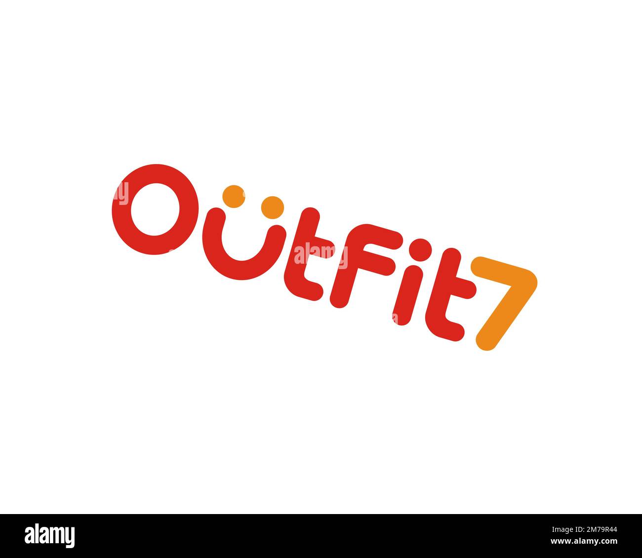 Outfit7, rotated logo, white background B Stock Photo - Alamy
