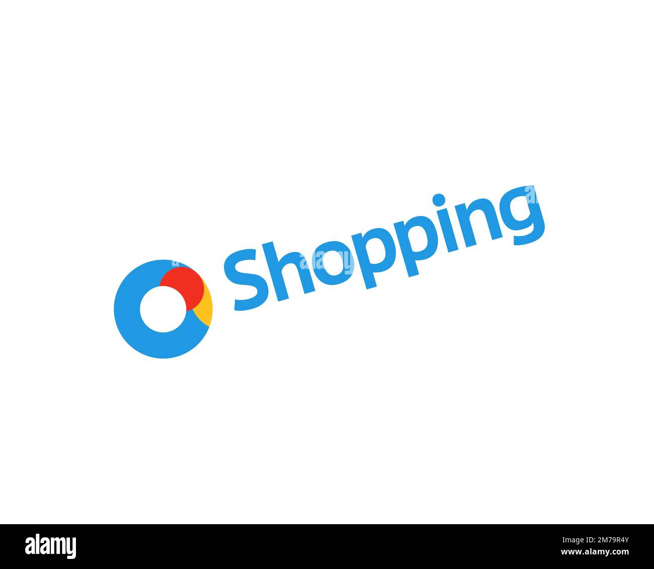 O Shopping, rotated logo, white background Stock Photo - Alamy