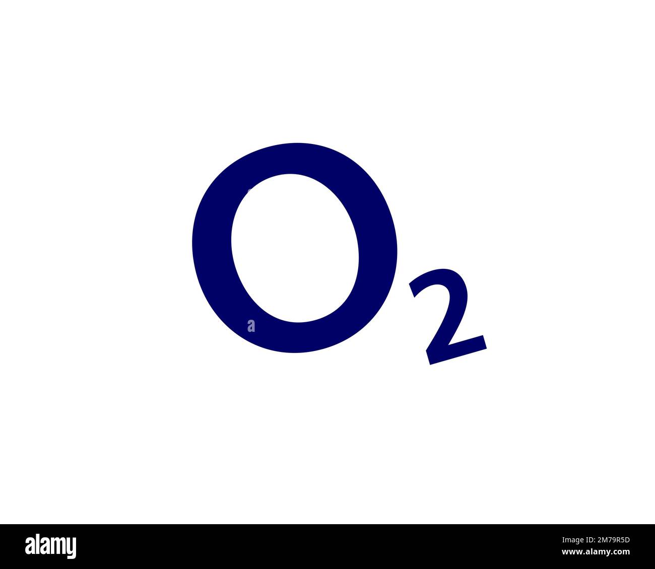 O2 UK, rotated logo, white background Stock Photo - Alamy