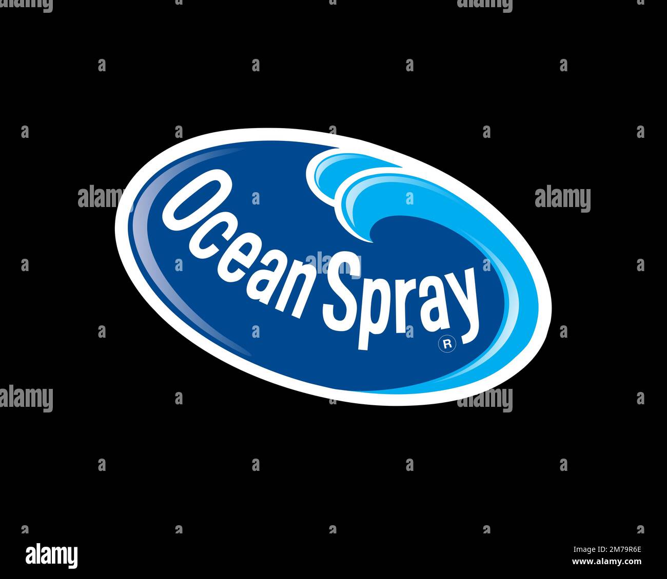 Ocean Spray cooperative, rotated logo, black background B Stock Photo ...