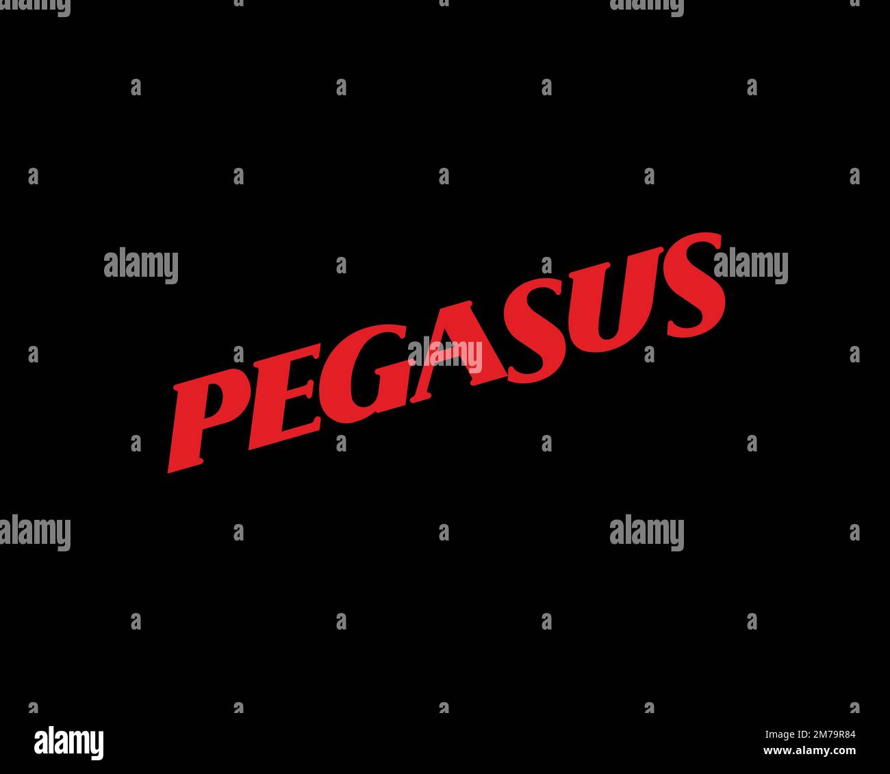 Pegasus Airline, rotated logo, black background Stock Photo - Alamy