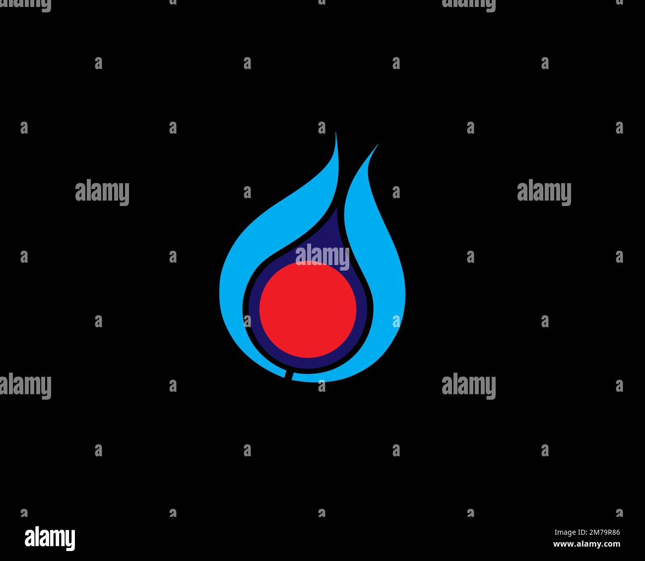 PTT Public Company Limited, rotated logo, black background B Stock ...