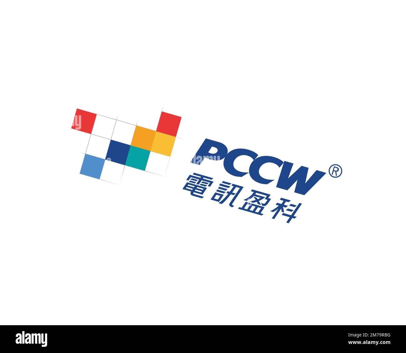 PCCW, rotated logo, white background B Stock Photo - Alamy