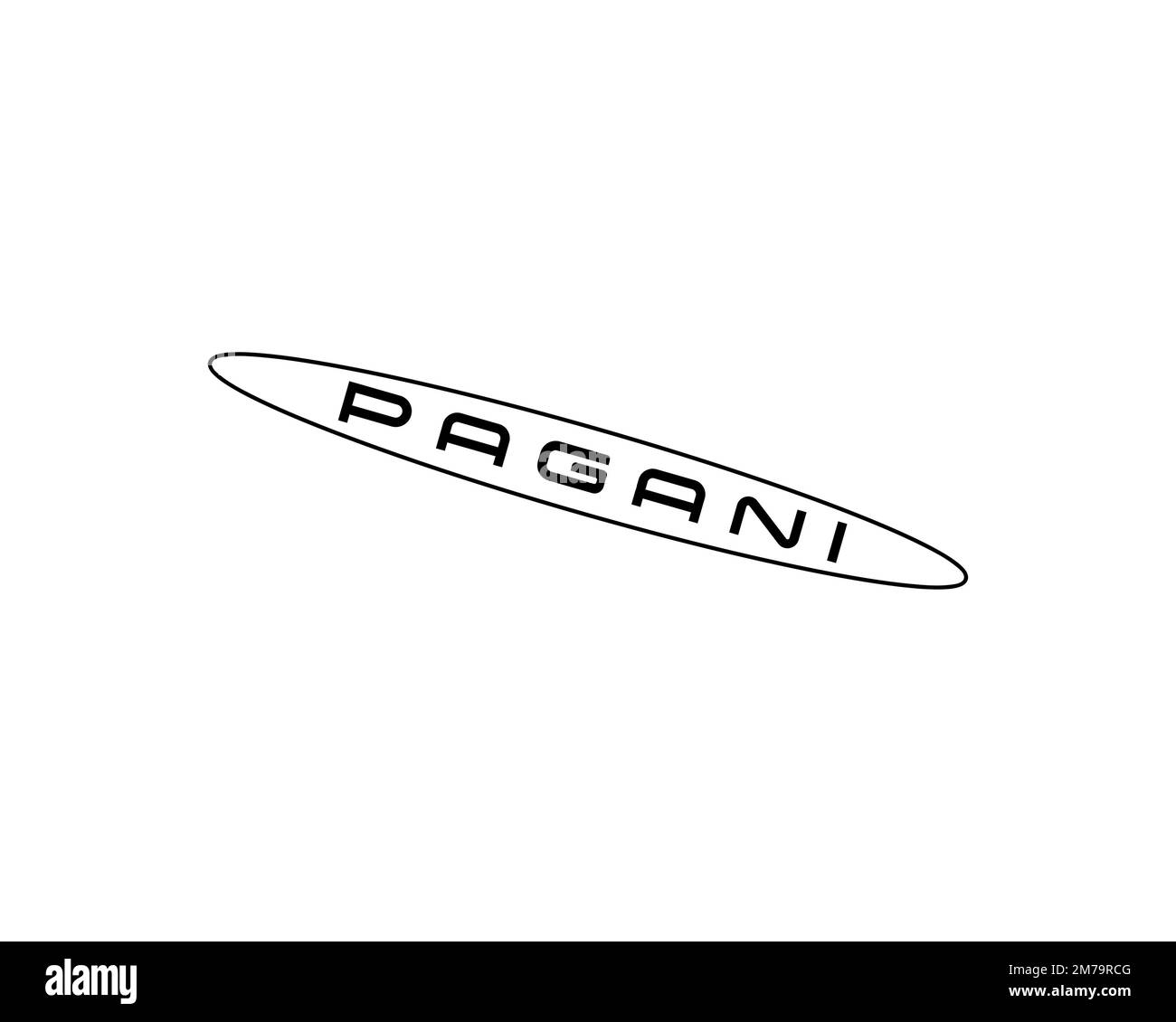 Pagani company, rotated logo, white background B Stock Photo - Alamy