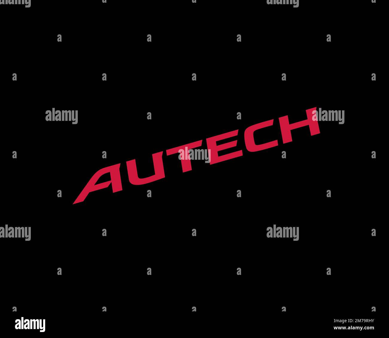 Autech, rotated logo, black background Stock Photo - Alamy