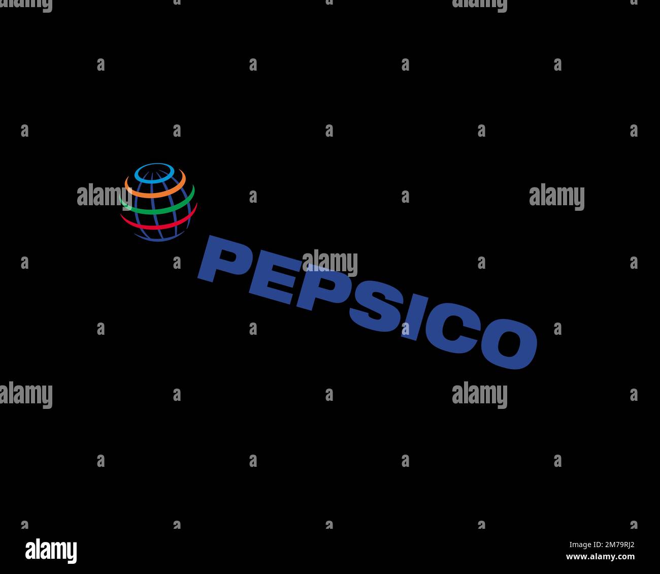 PepsiCo, rotated logo, black background B Stock Photo - Alamy