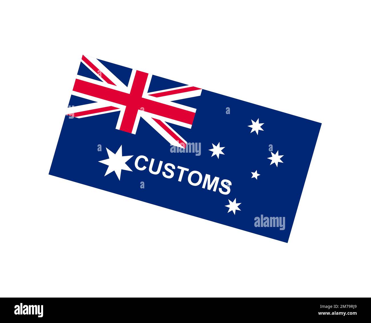Australian Customs Service, rotated logo, white background B Stock ...