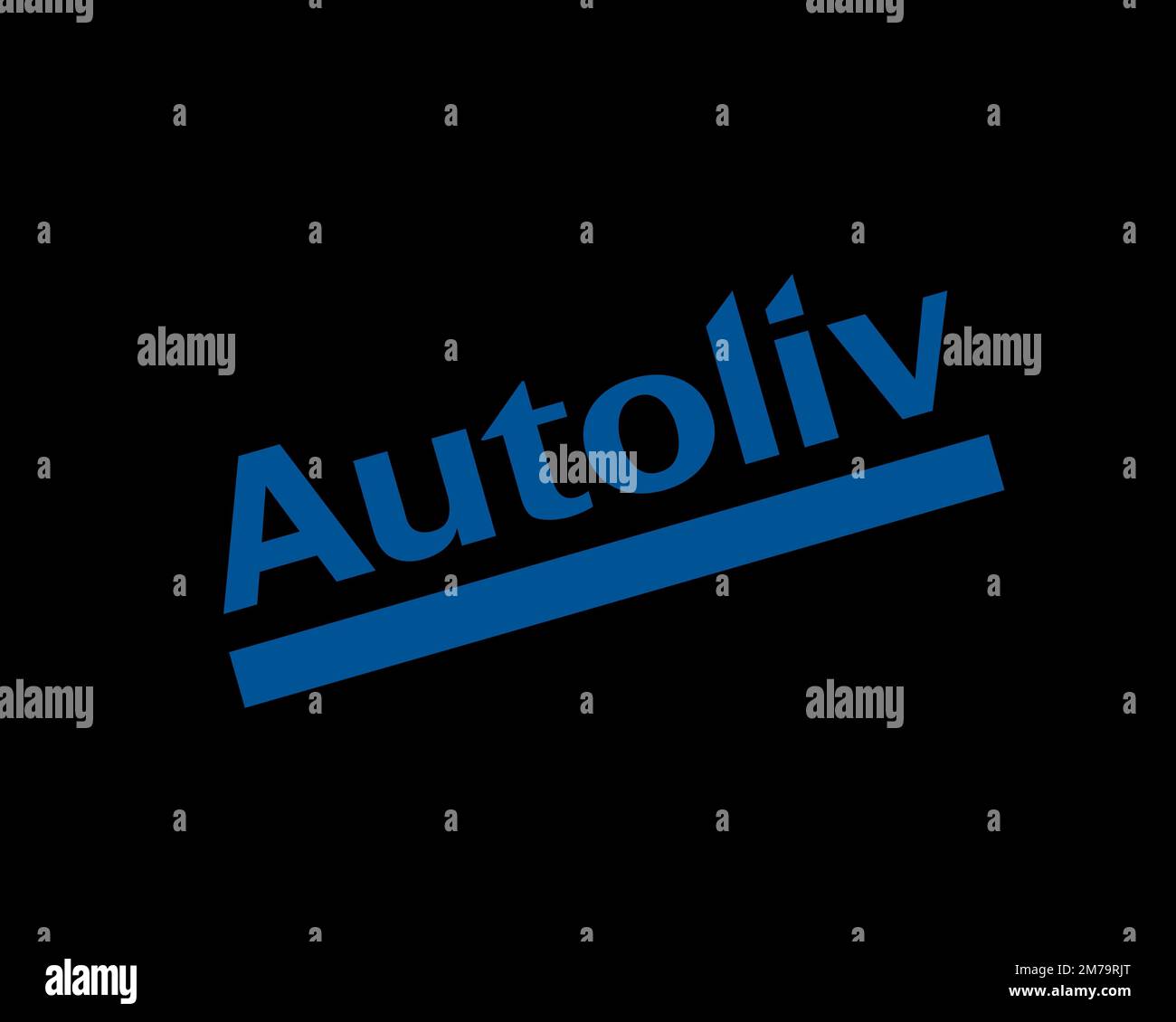 Autoliv, rotated logo, black background Stock Photo - Alamy
