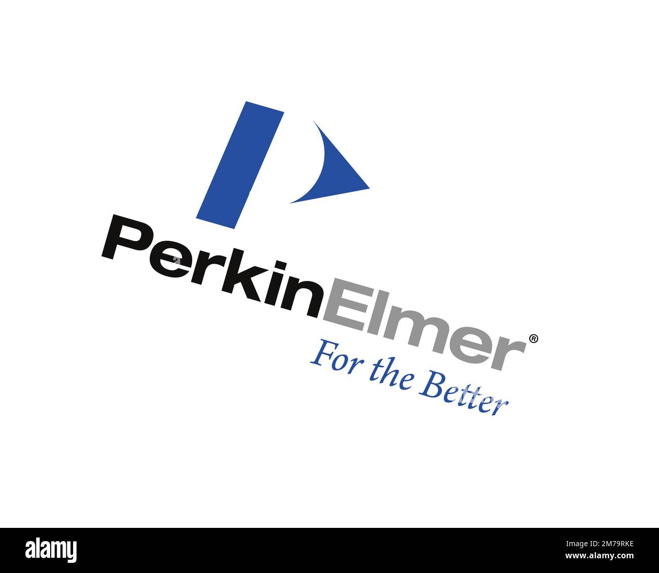 PerkinElmer, rotated logo, white background B Stock Photo - Alamy