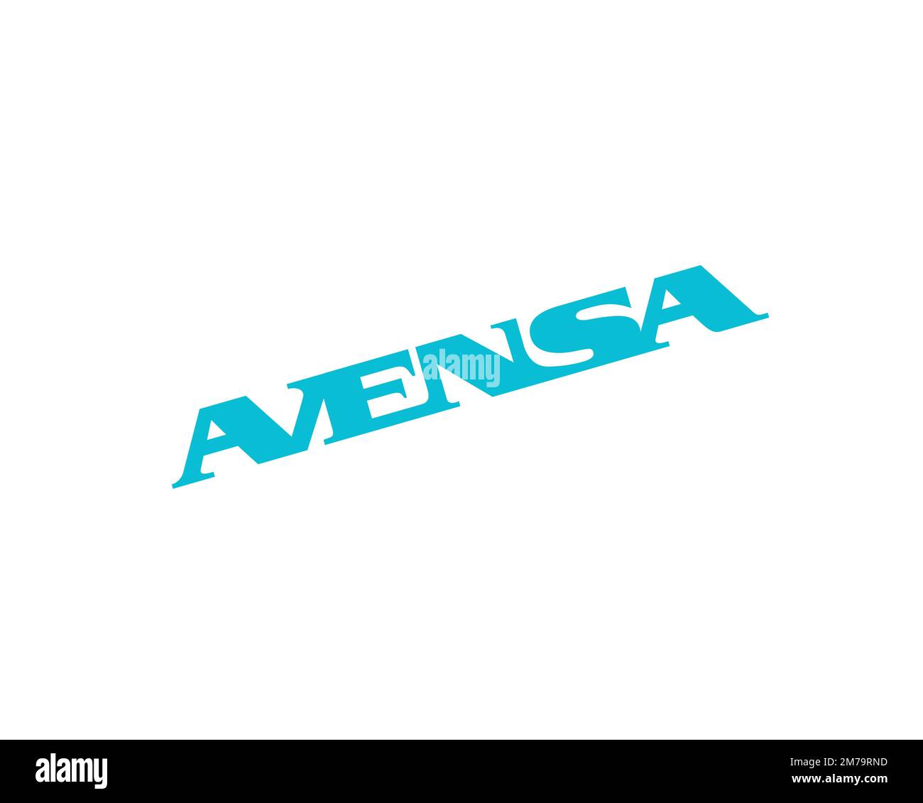 Avensa, rotated logo, white background Stock Photo - Alamy