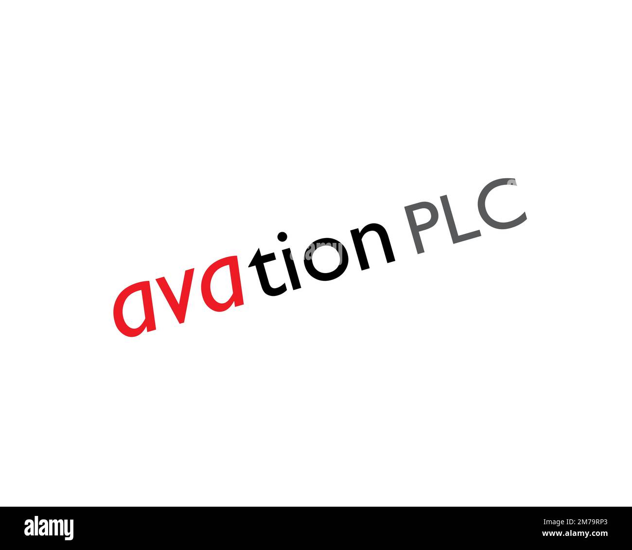 Avation, rotated logo, white background Stock Photo - Alamy