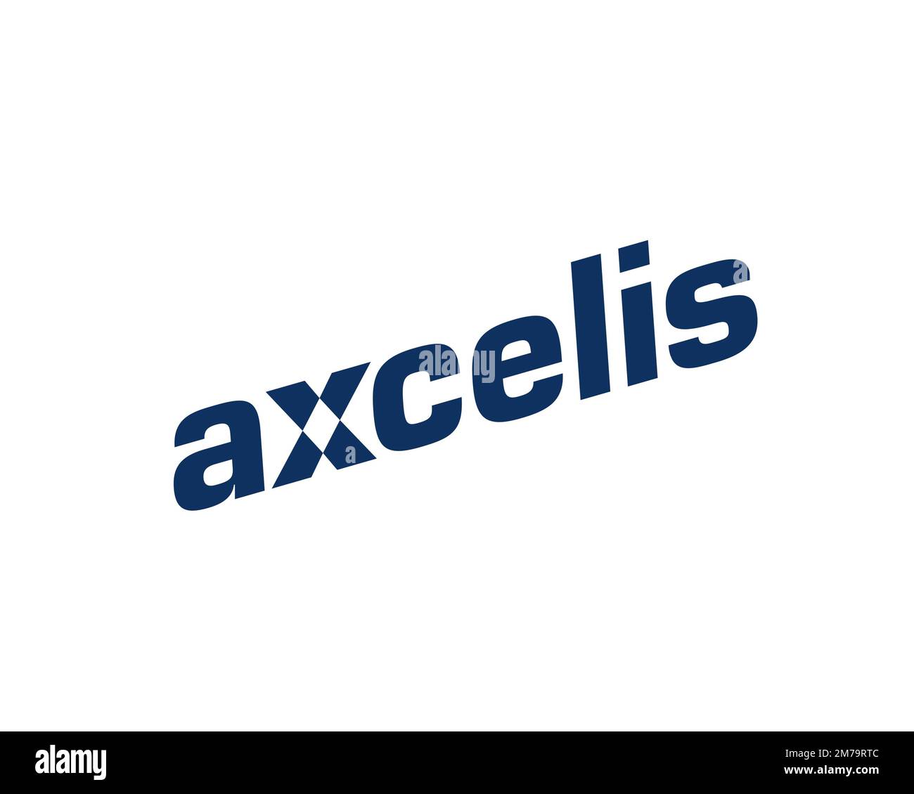 Axcelis Technologies, rotated logo, white background Stock Photo - Alamy