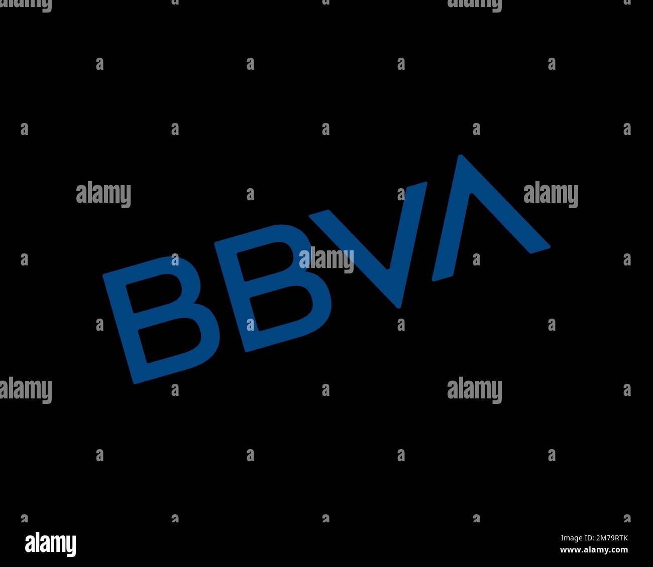 BBVA USA, rotated logo, black background Stock Photo - Alamy