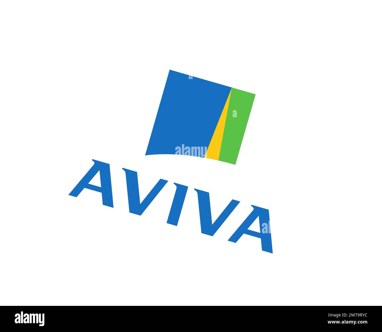 Aviva, rotated logo, white background B Stock Photo - Alamy