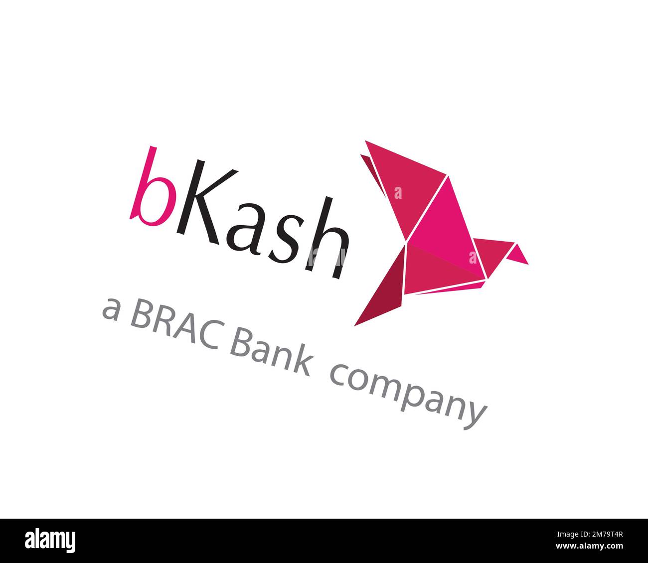BKash, rotated logo, white background B Stock Photo - Alamy