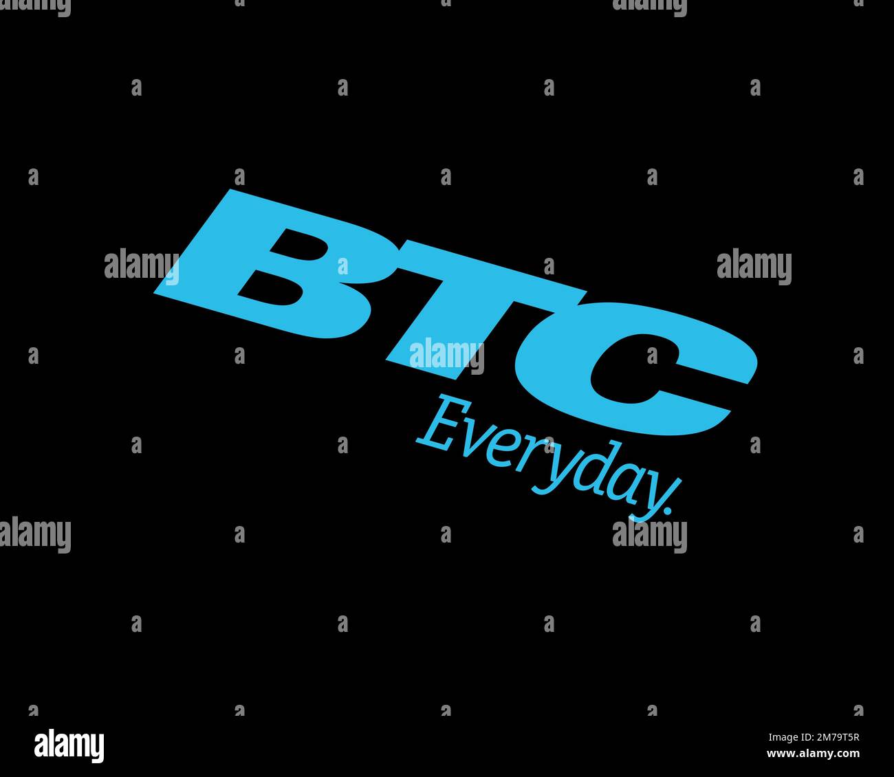 BTC Bahamas, rotated logo, black background B Stock Photo - Alamy