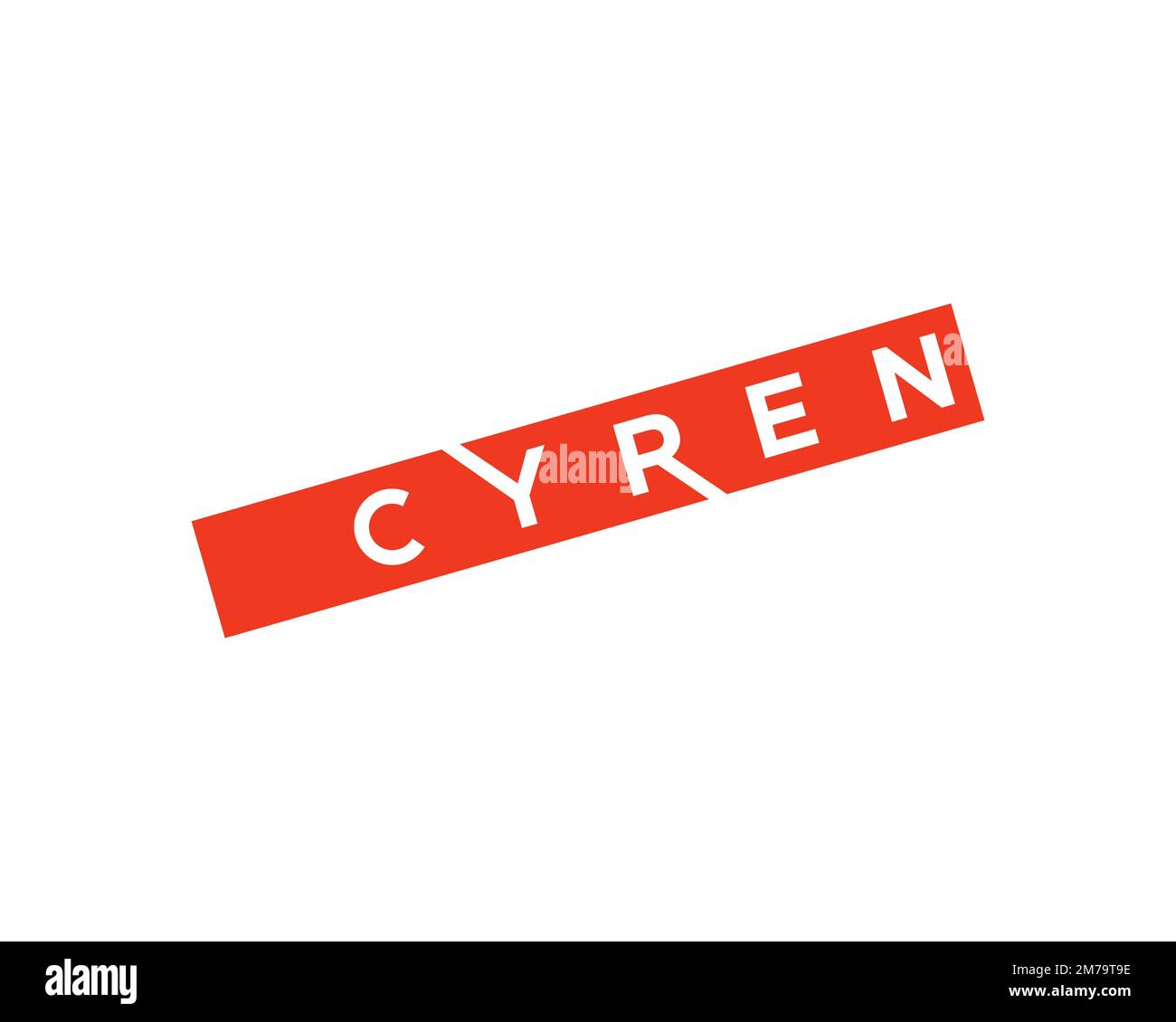 CYREN, rotated logo, white background Stock Photo - Alamy