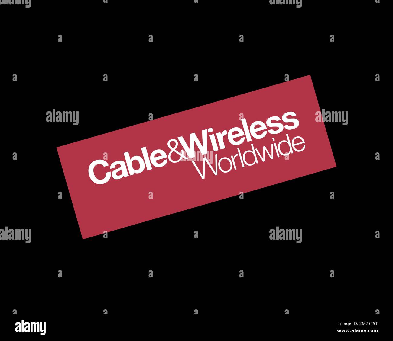 Cable & Wireless Worldwide, rotated logo, black background Stock Photo ...