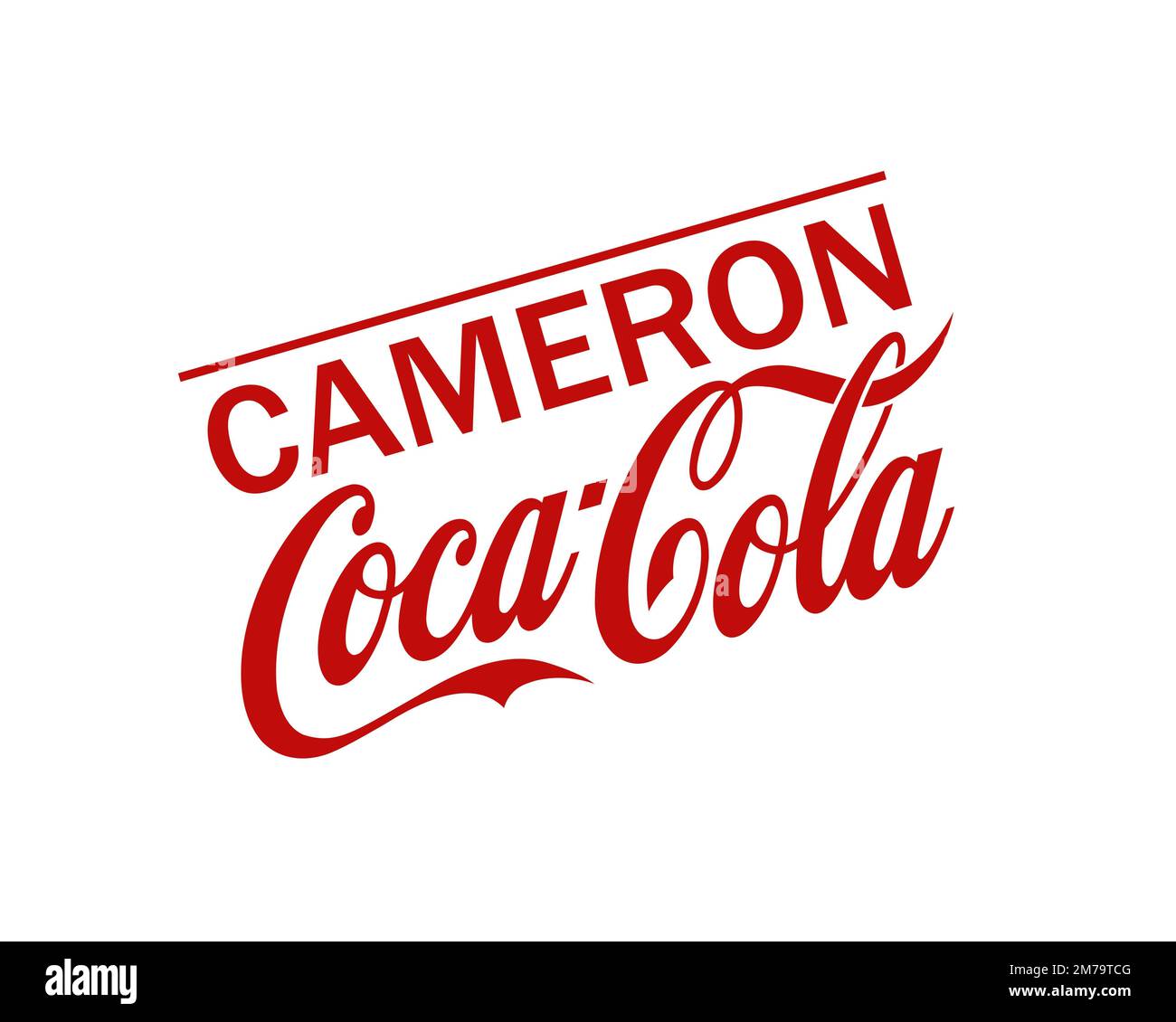 Cameron Coca Cola, Rotated Logo, White Background Stock Photo - Alamy