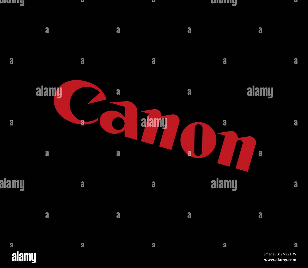Canon Inc. rotated logo, black background B Stock Photo - Alamy