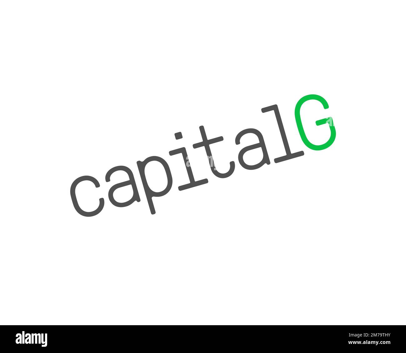 CapitalG, rotated logo, white background Stock Photo - Alamy