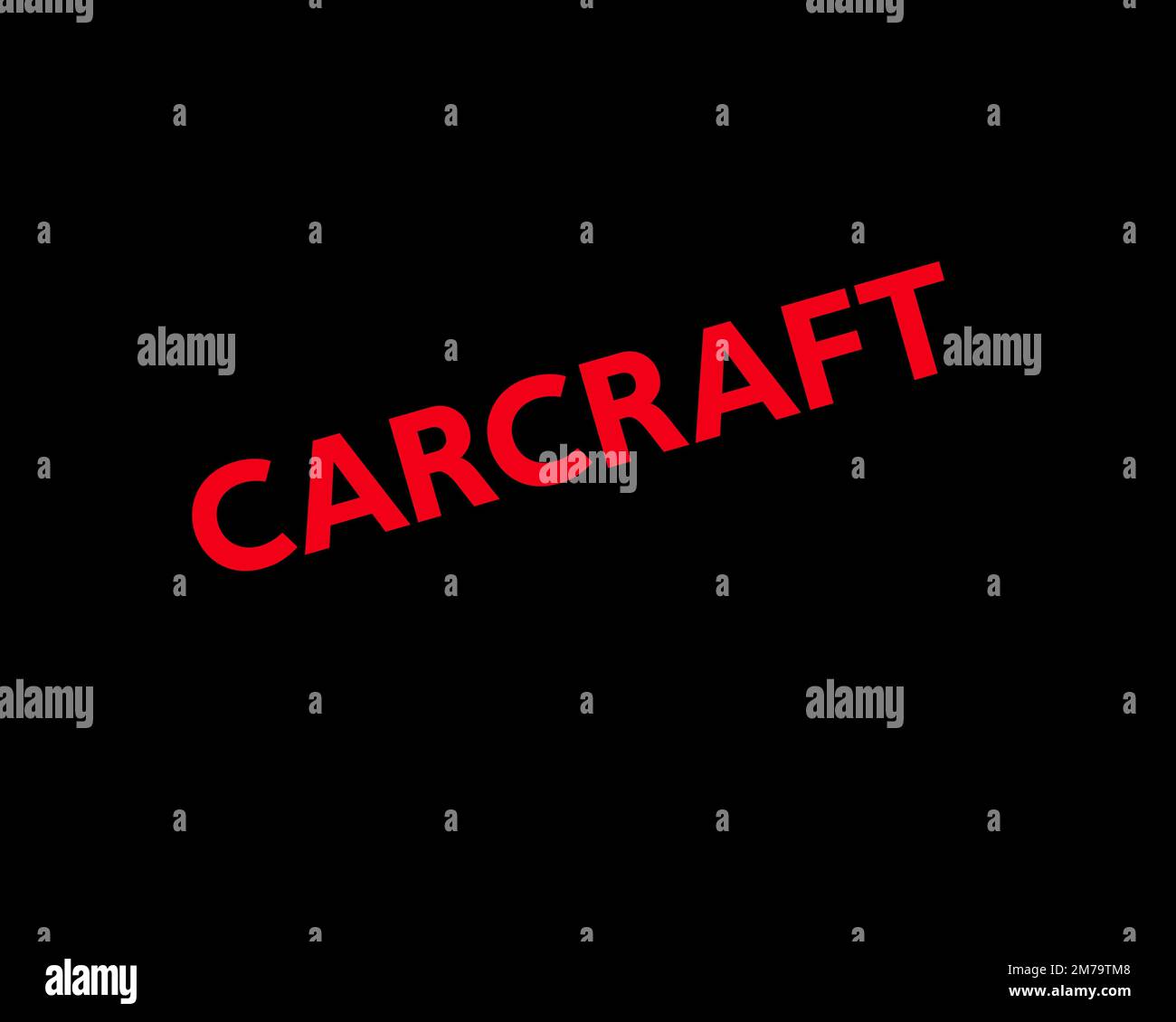 Carcraft, rotated logo, black background Stock Photo - Alamy