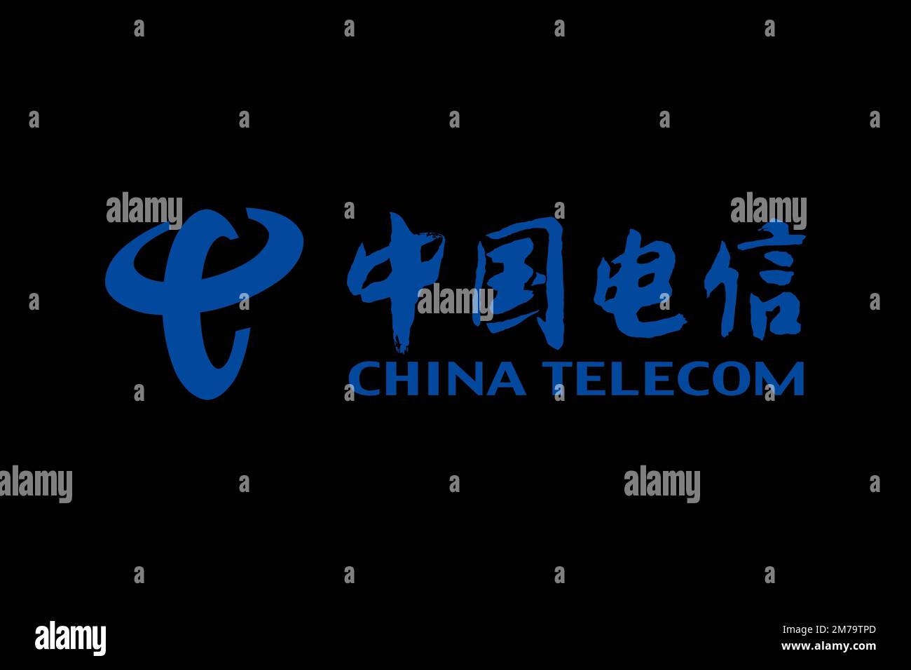 China Telecommunications Corporation, Logo, Black background Stock ...